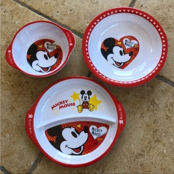 Disney | Accessories | New Mickey Mouse Dishware Plate Bowl Set | Poshmark